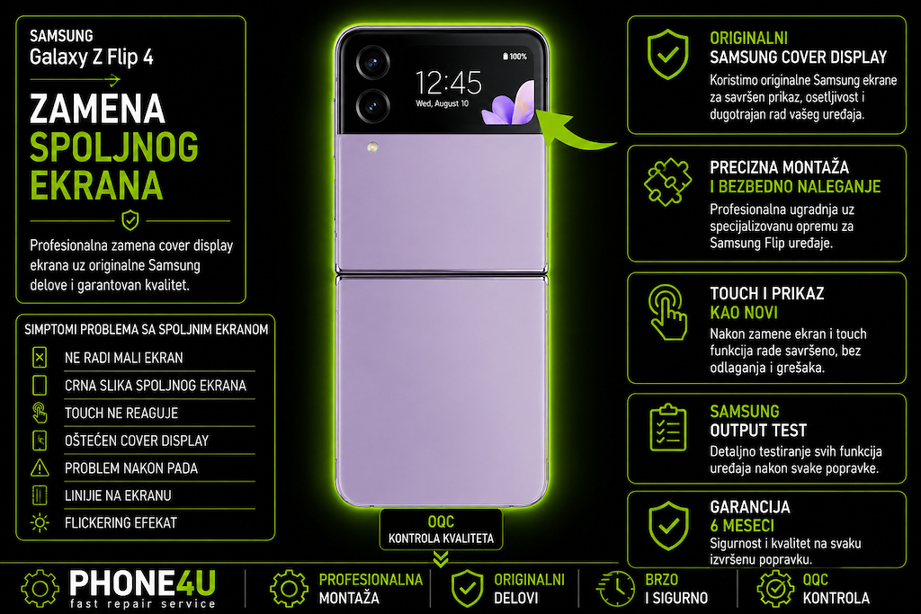 Zamena spoljnog ekrana Samsung Galaxy Z Flip 4 | Phone4U