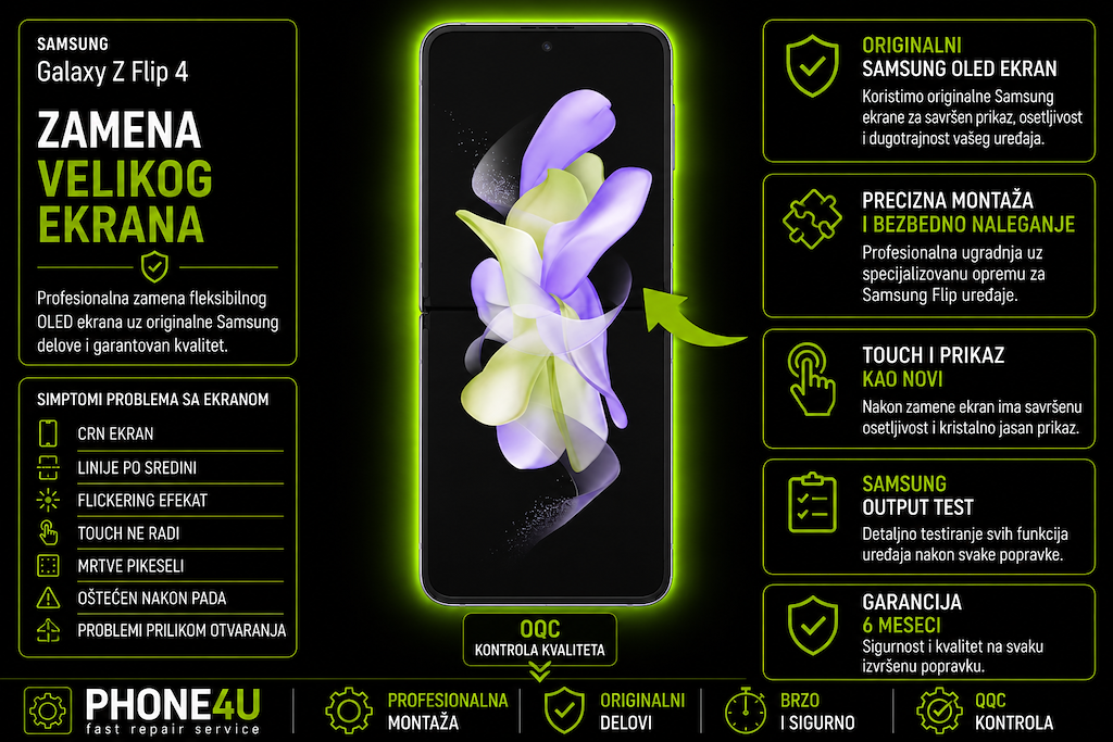 Zamena velikog ekrana Samsung Galaxy Z Flip 4 | Phone4U