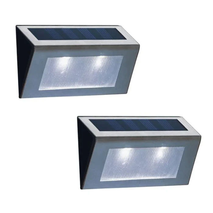 MODEE ML-WS108 - nazidna solarna lampa 2 kom., 1,5 lm, 6000 K, metalno kućište, IP44