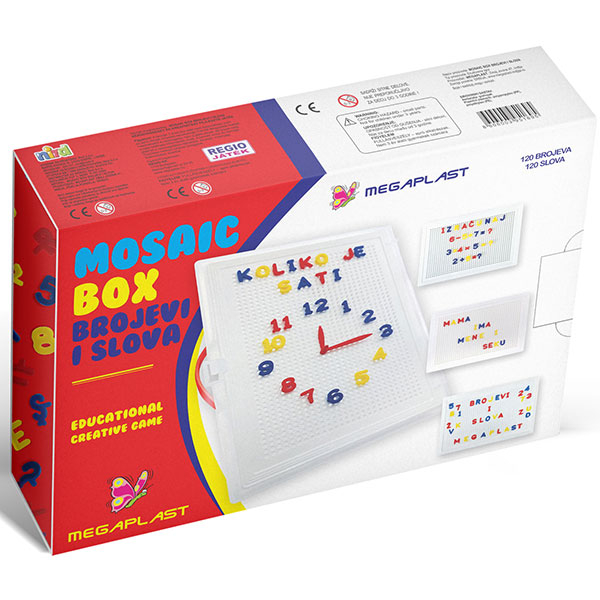 Mosaic Box brojevi i slova 240 pcs Megaplast 3951695