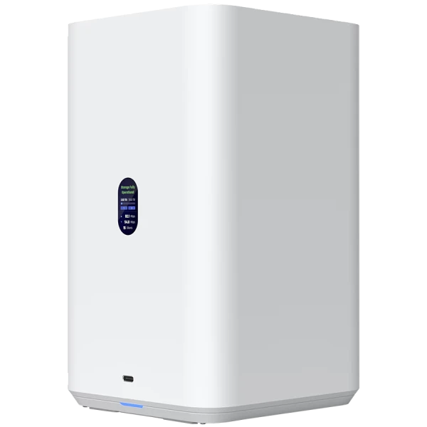 Ubiquiti UniFi UNAS-2-W-EU Network Attached Storage with (2) 3.5inch HDD bays, 2.5 GbE networking, USB-C connectivity, and an included PoE