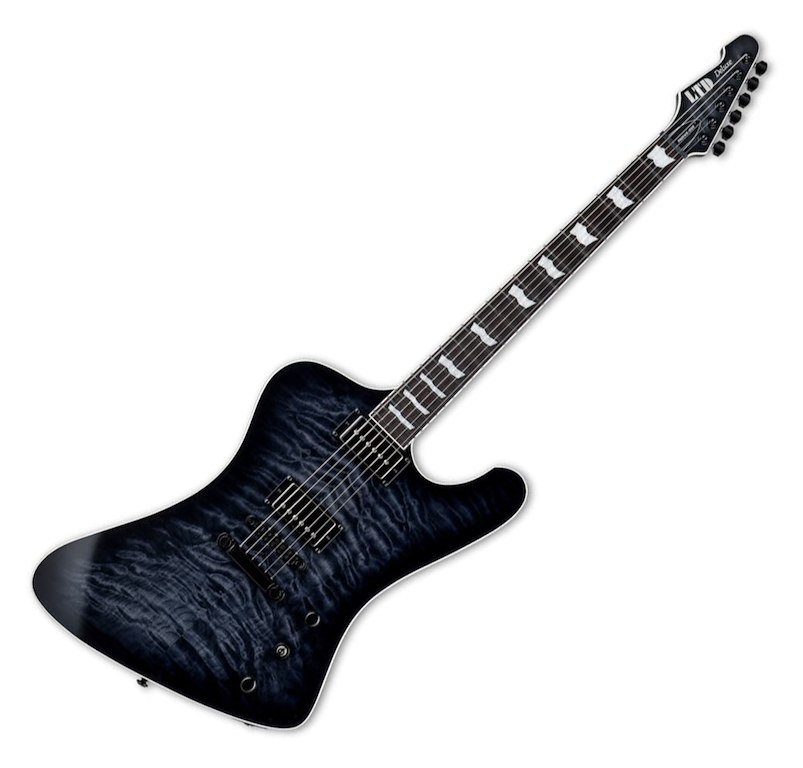 ESP LTD PHOENIX-1000 QM STBLKSB LH SEE THRU BLACK SUNBURST