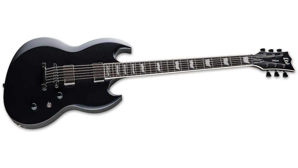 ESP LTD VIPER-1000 BARITONE BLKS BLACK SATIN C