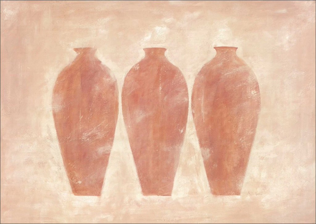 Tri cupa, uramljena slika 70x100cm