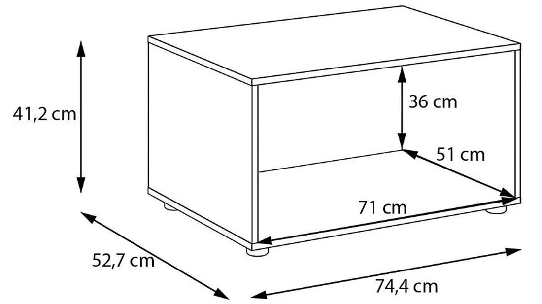 Modukliks garderoberski stalak 74.4x41.2 cm beli