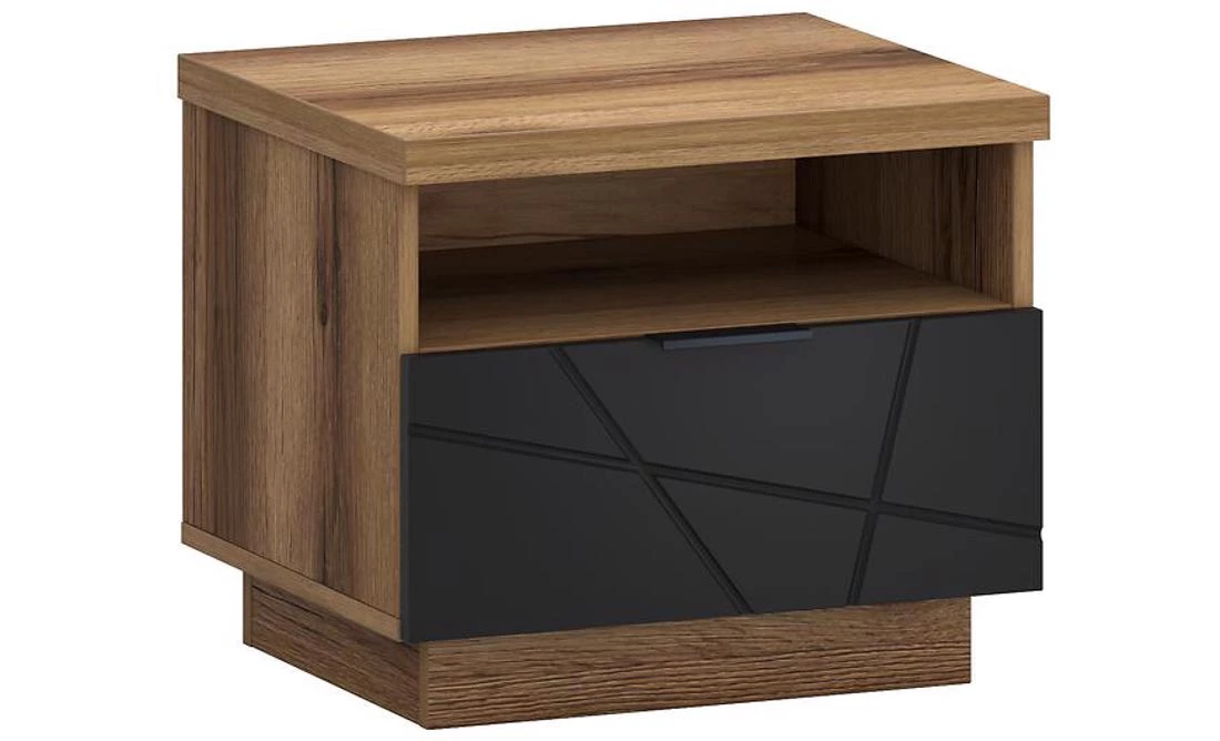 Orient X nocni ormaric 50x42.5x43 cm tamni hrast/crna