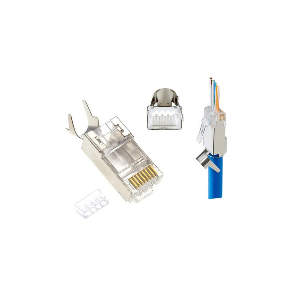 Utikač RJ45 8P CAT7 prolazni FTP, SFTP, 50 kom.