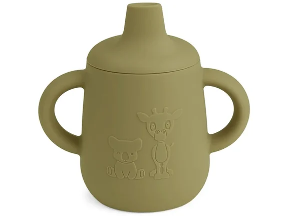 Nuuroo Silikonska čaša sa pipkom Aiko Olive Green