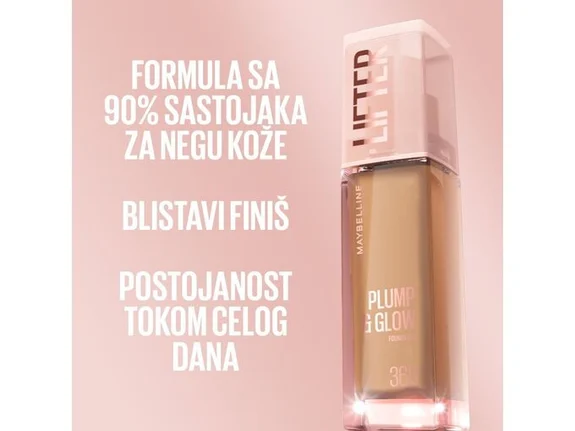 Maybelline New York Tečni puder Lifter Plump&Glow 112