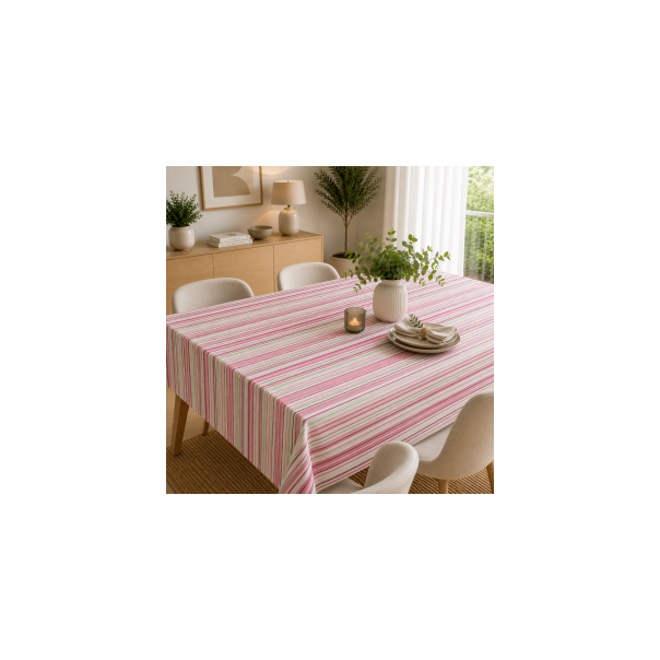 BLUE BELL Stolnjak 130x180cm Stripes, pink