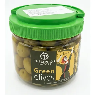Zelene masline sa košticom Collosal 500 g Philippos Flavors