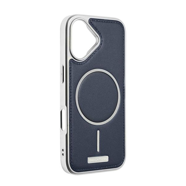 Maska za iPhone 17 6.3 tamno plava Magsafe Urban Leather