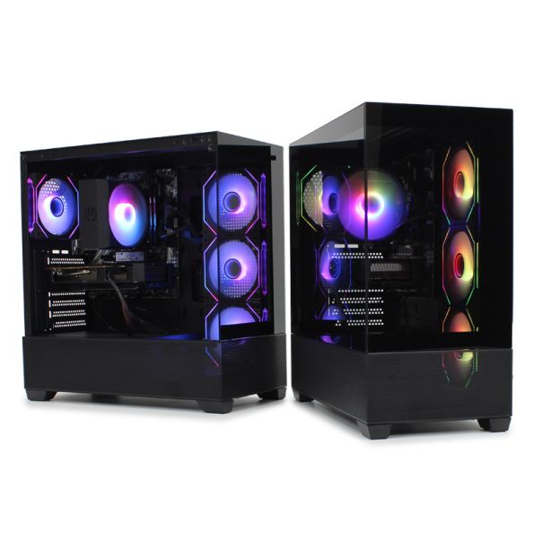 IG-MAX Kućište X218B-4F V2 ARGB Black Horizon glass