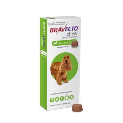 Bravecto 500mg Tableta za Žvakanje Protiv Spoljnih Parazita za Pse 10-20kg