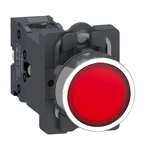 SE Kompletno osvetljeno taster dugme Easy Harmony XA2 plastična glava 22mm crvena 1NC AC 220V povratna opruga