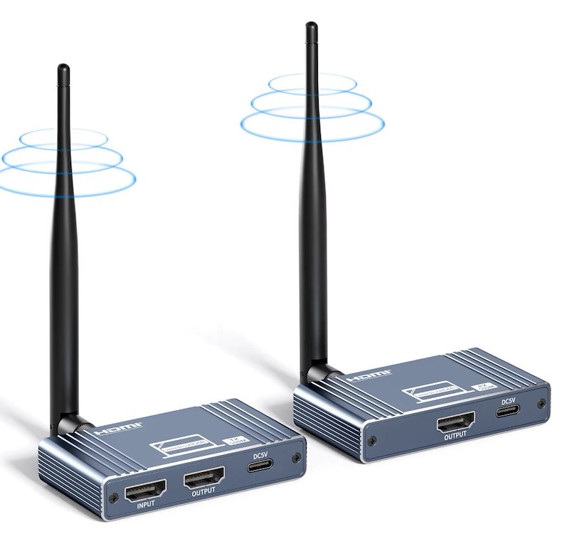 SYONG Wireless HDMI extender 8-to-1 1080p@60Hz 1TX-1RX loop-out 5.8G antene