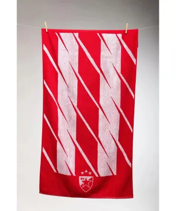 STEFAN plažni peškir za decu 70x140 Crrvena Zvezda dve Pruge