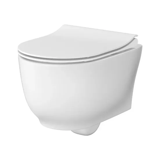 CERSANIT LUNA WC ŠOLJA KONZOLNA CLEAN ON SA SLIM SPOROSPUŠTAJUĆOM DASKOM