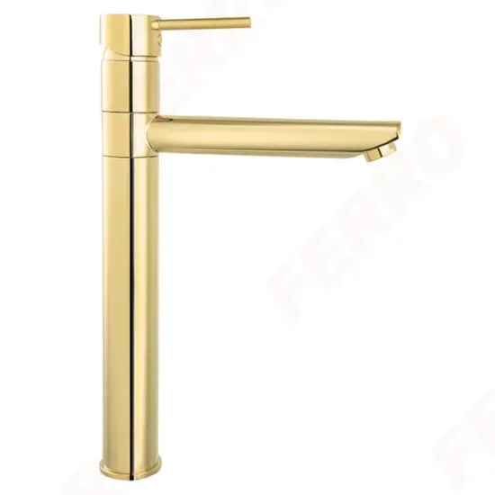 FERRO BATERIJA ZA LAVABO, VISOKA, SERIJA FIESTA BRIGHT GOLD