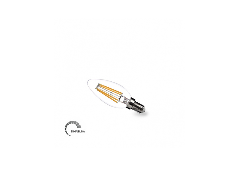 SIJALICA LED FILAMENT E14 C35 LENSLUX 5,5W 2700K 600LM (DIMOBILNA)