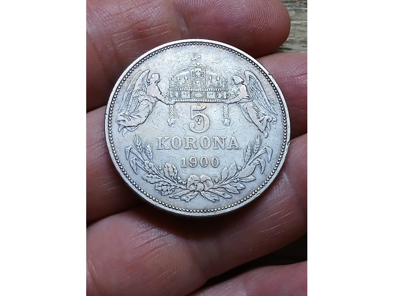 KO 174 - KuK - 5 kr 1900 KB - srebro 24 g - opis -