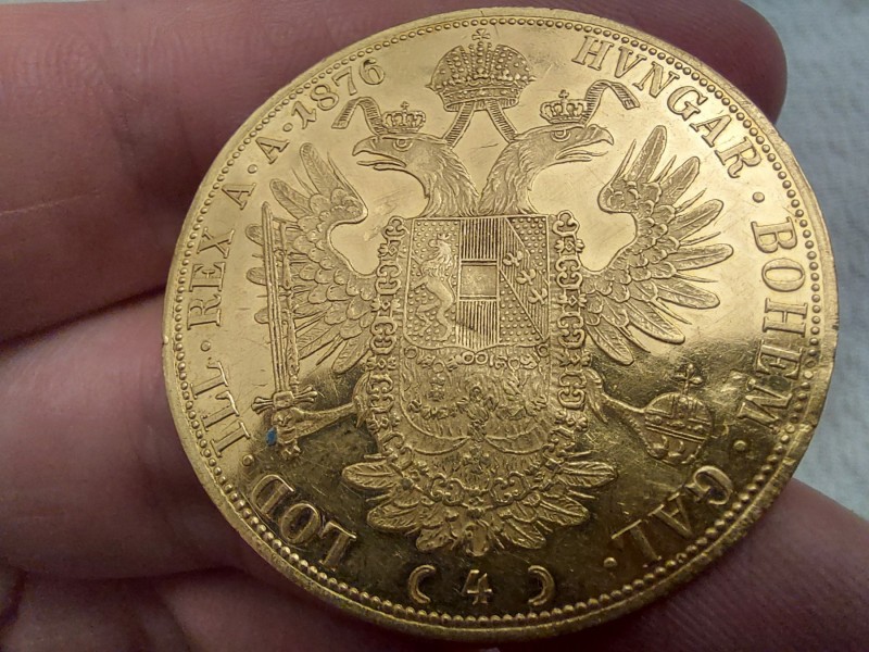 4 Dukat 1876 najredji Austrougraski dukat ikad iskovan.