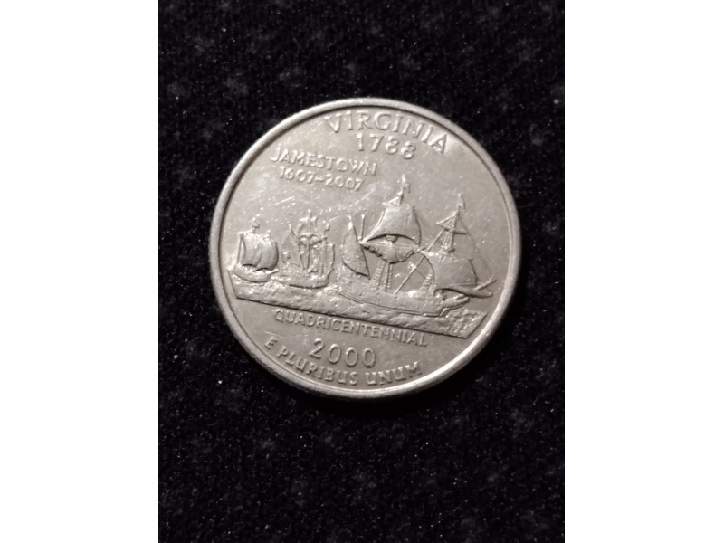 četvrtina dolara 2000d SAD jubilaran