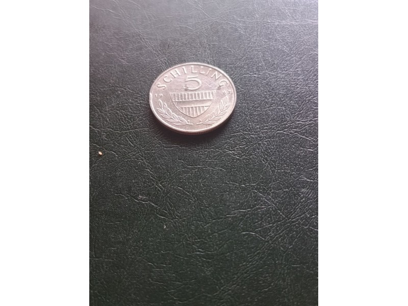 Srebro - Austrija 5 shilling 1965.