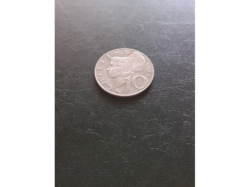 Srebro - Austrija 10 shilling 1958.