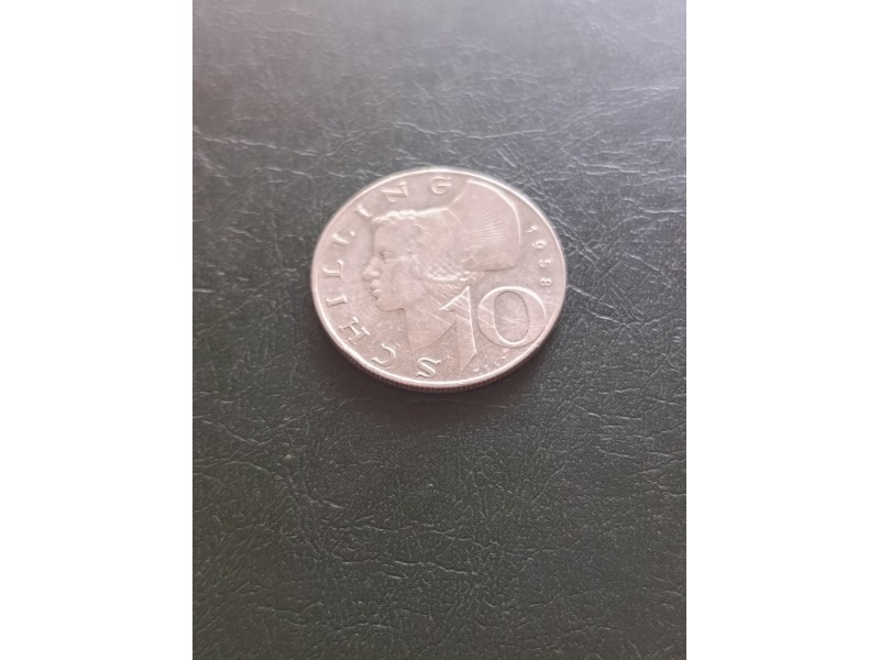 Srebro - Austrija 10 shilling 1958.