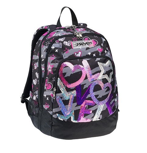 SEVEN ranac DRAFT HEART -Jet black