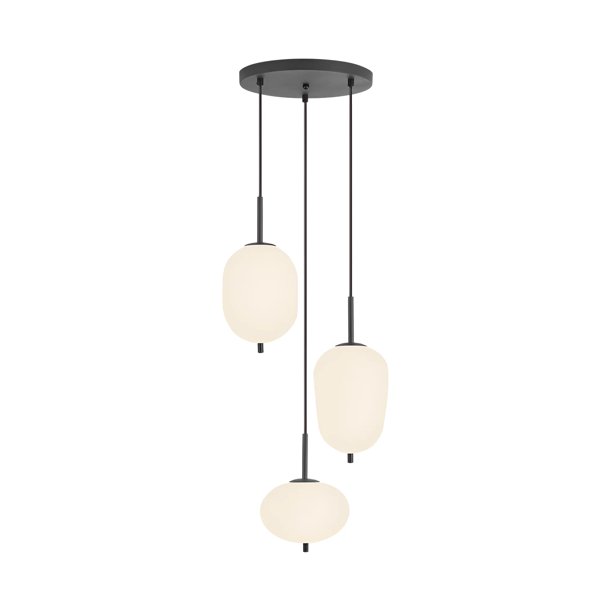 VISILICA 3-GLAVA E14 OPAL/CRNI