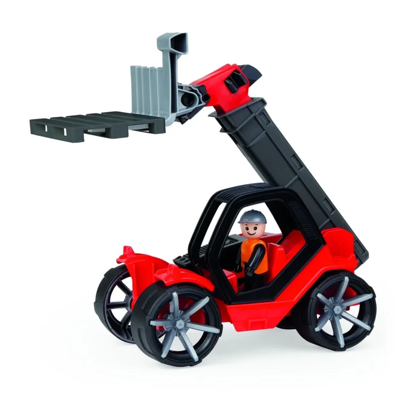 Lena utovarivač telehandler sa figuricom radnika i paletom 917105