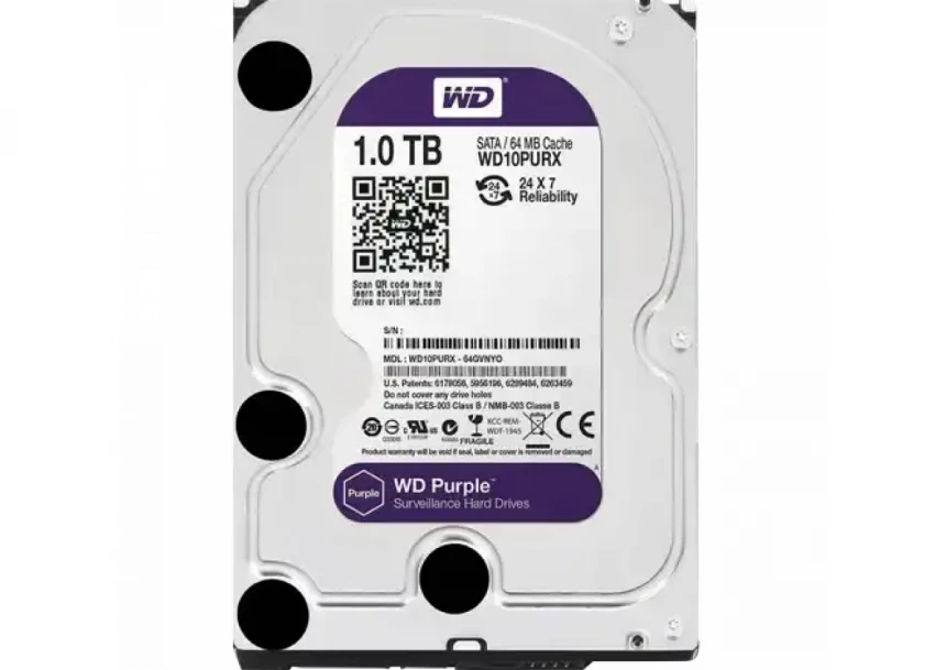 Hard disk 1TB SATA3 Western Digital Caviar 64MB WD10PURZ Purple