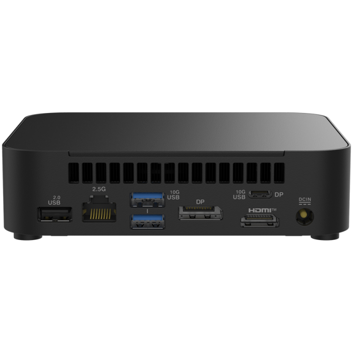ASUS NUC 14 Essential/RNUC14MNK1500002/N150 Processor/1xDDR5-4800 SO-DIMM/5xUSB Type-A/2xUSB Type-C/3.5mm jack/ M.2 22x80 NVMe and SATA SSD/2,5Gbe LAN/1xHDMI/ 1x DP/no Storage/no RAM/WiFI6E AX211/...