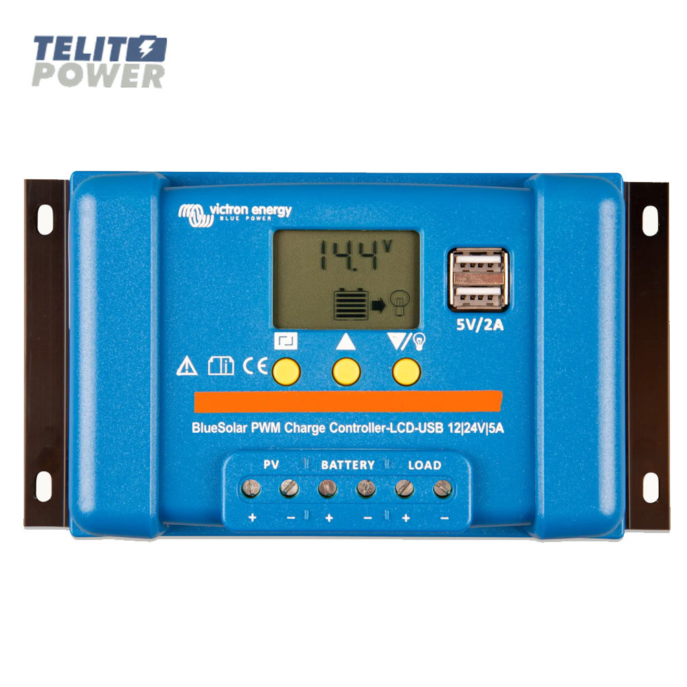 Victron BlueSolar PWM LCD&USB 12/24V-5A – Solarni regulator punjenja