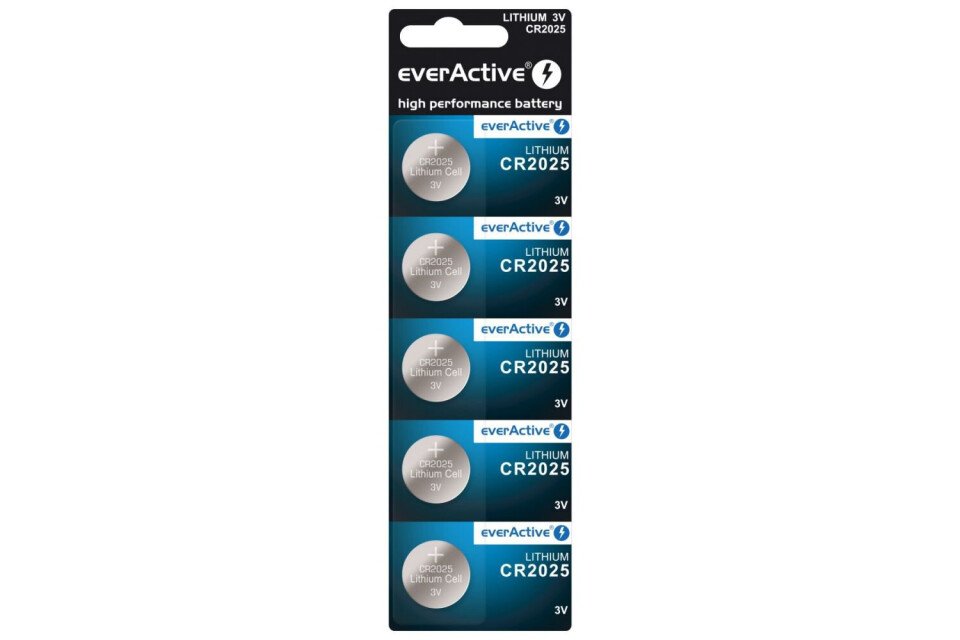 Blister pakovanje everActive CR2025 litijumskih baterija - 5 komada Brza isporuka