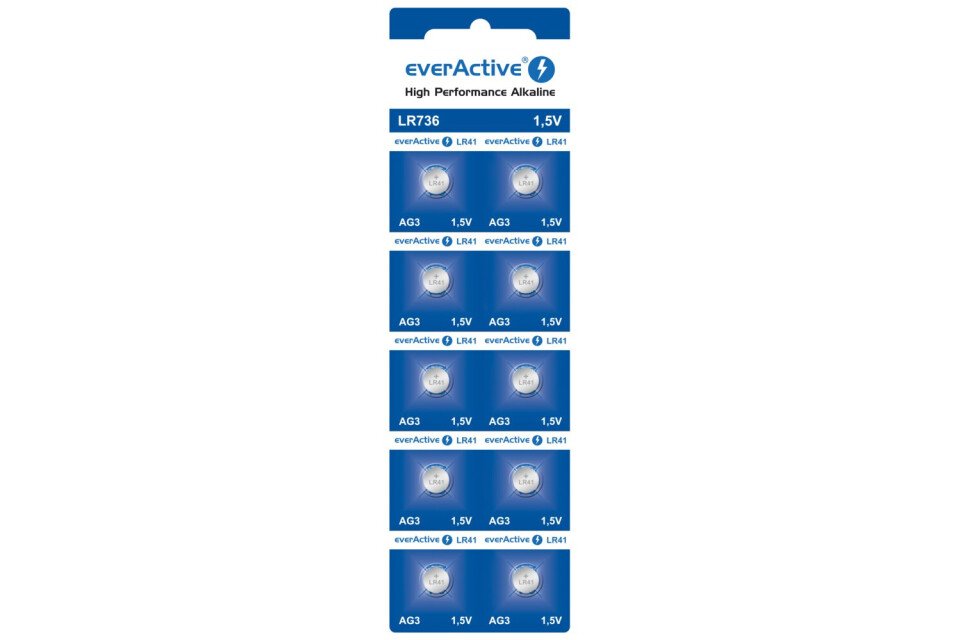 EverActive alkalne G3 LR736 blister pakovanje - 10 baterija Brza isporuka
