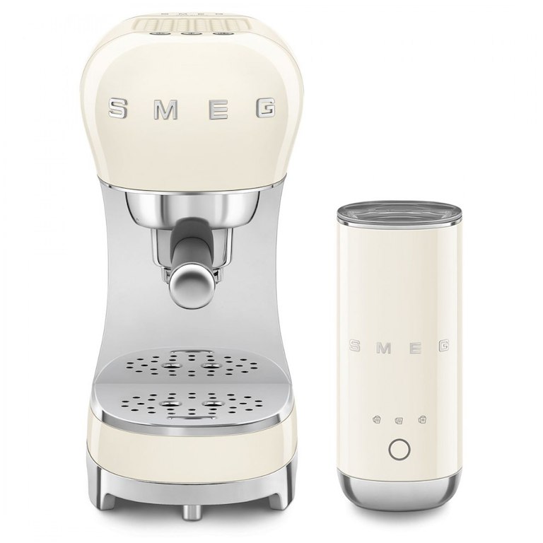 Smeg ECF12CREU set aparat za espresso i aparat za mlečnu penu