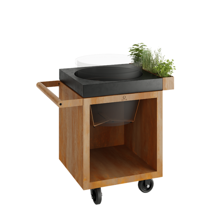 OFYR Kamado Table Corten 65 PRO Concrete The Bastard - pult za The Bastard roštilj