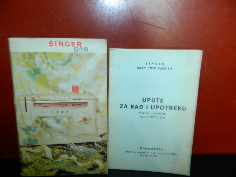 Singer 518 - upute za rad i upotrebu