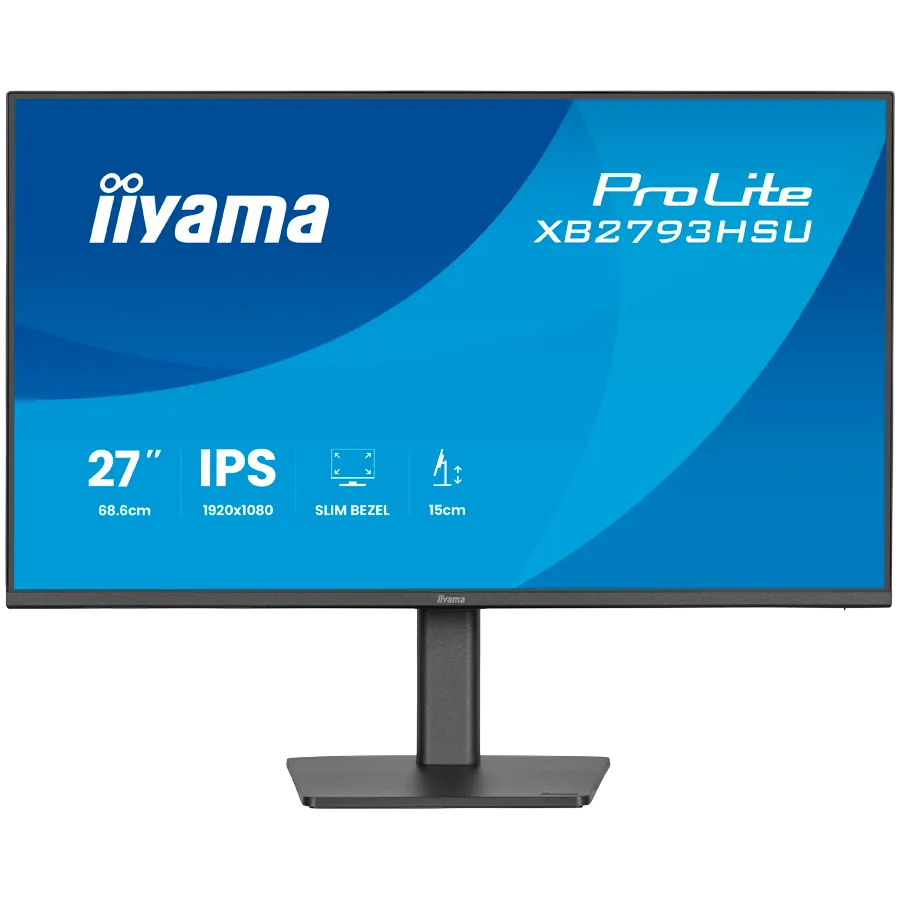 IIYAMA Monitor LED XB2793HSU-B1 27" IPS 1920x1080 120Hz, 16:9. 350cd, 1500:1, 1ms, HDMI, DP, USB HUB, Full Ergo, Pro