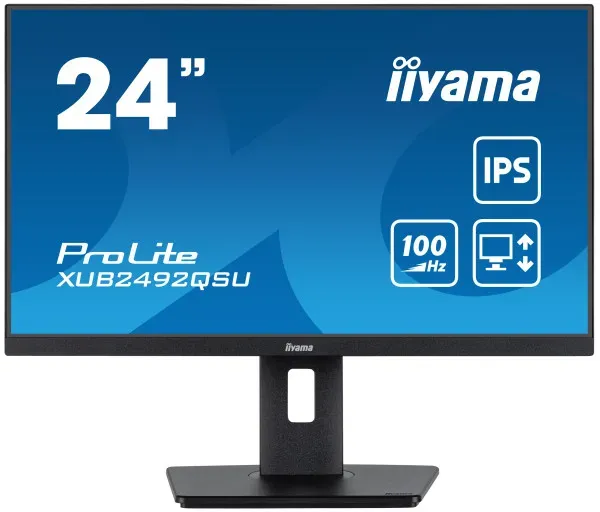 iiyama Monitor 23.8" Iiyama XUB2492QSU-B1 IPS/2560x1440/100 Hz/0,5ms/HDMI/DP/USB-C/pivo