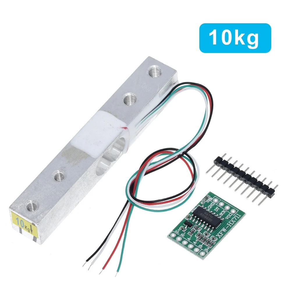 Senzor Težine 10kg sa HX711 24-bit ADC Modulom (Load Cell Komplet za Arduino) - Komplet za Izradu Digitalne Vage