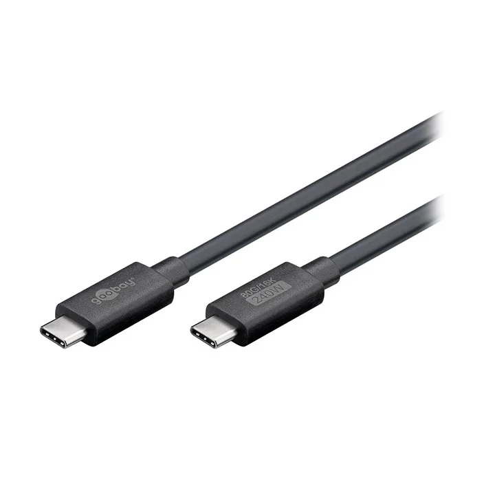 Goobay USB4 2.0 Kabl Type-C na Type-C 1.2m 80Gbps 240W 16K - Brzi Punjač i Prenos Podataka