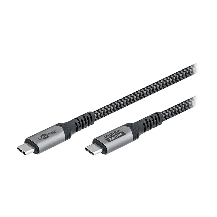 Goobay USB4 USB-C na USB-C Kabl 240W 40Gbps 8K 1.5m Crni