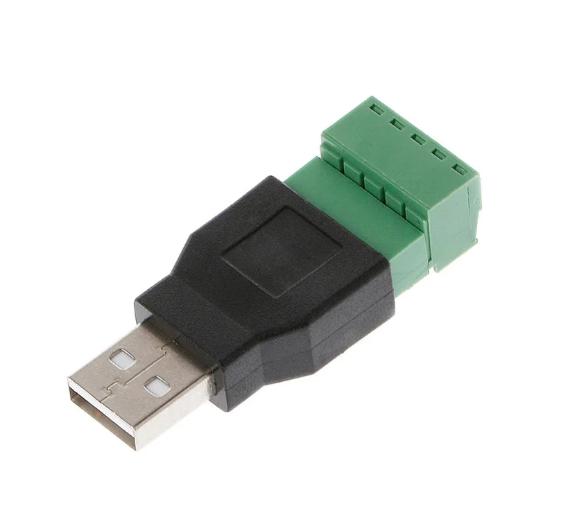 USB 2.0 Tip A Muški na 5-pinski Terminal sa Šrafovima (Bez Lemljenja)