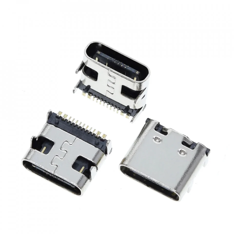 USB Type-C Konektor Ženski 16-pin SMD – Konektor Punjenja za Mobilne Telefone