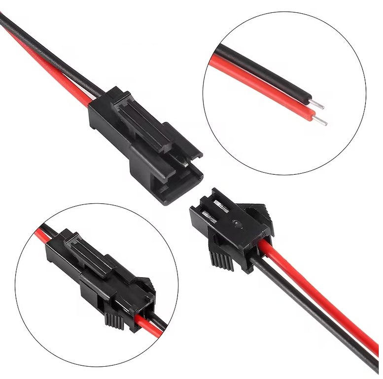 2-Pin JST SM Konektor Sa Kablom (Muški i Ženski Set) - za LED Trake i Elektroniku