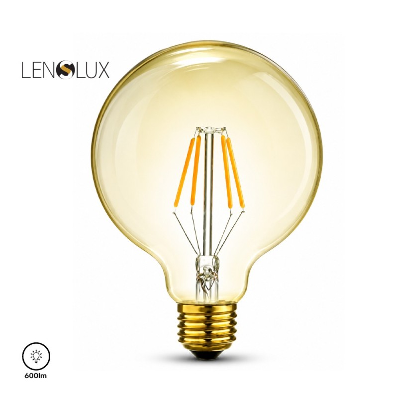 LED SIJALICA FILAMENT DIM G80 6W E27 2700K 600lm AMBER